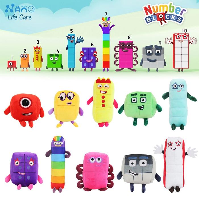 Jual Boneka Mini Numberblocks Plush Doll Educational Stuffed Number Di ...