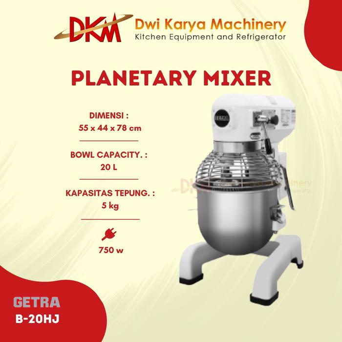 Jual Planetary Mixer Getra 20 Liter Type B-20HJ / B20 HJ / B20-HJ ...