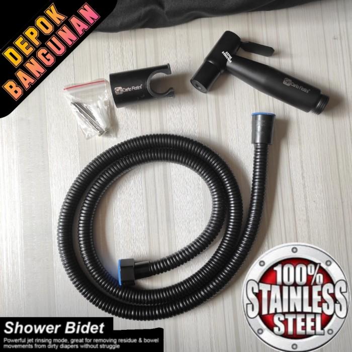 Jual JET SHOWER STAINLESS SUS 304 BLACK/SHOWER TOILET STAINLESS HITAM ...