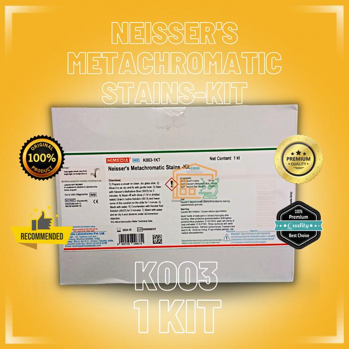 Jual Neisser's Metachromatic Stains-Kit - Pewarnaan Mikrobiologi, 125 ...