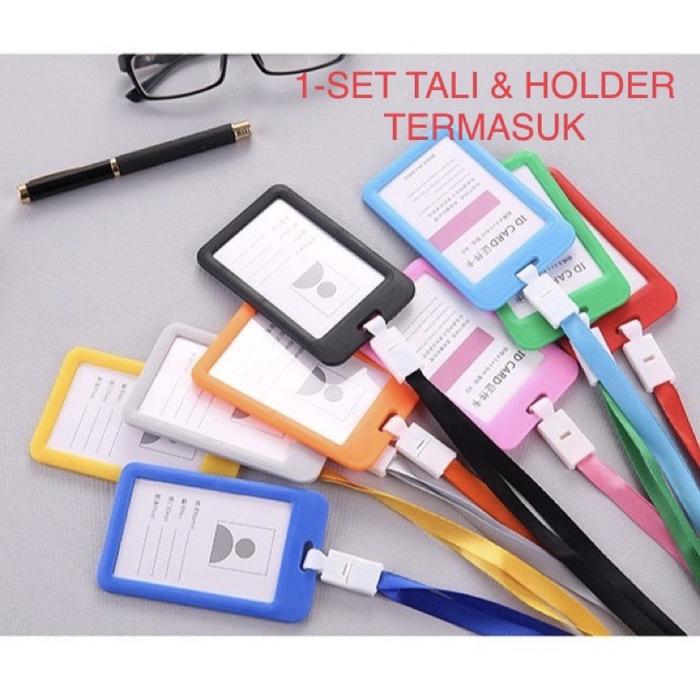 Jual Name Tag ID Card Holder Set Kalung / Panitia / Gantungan Kartu ...