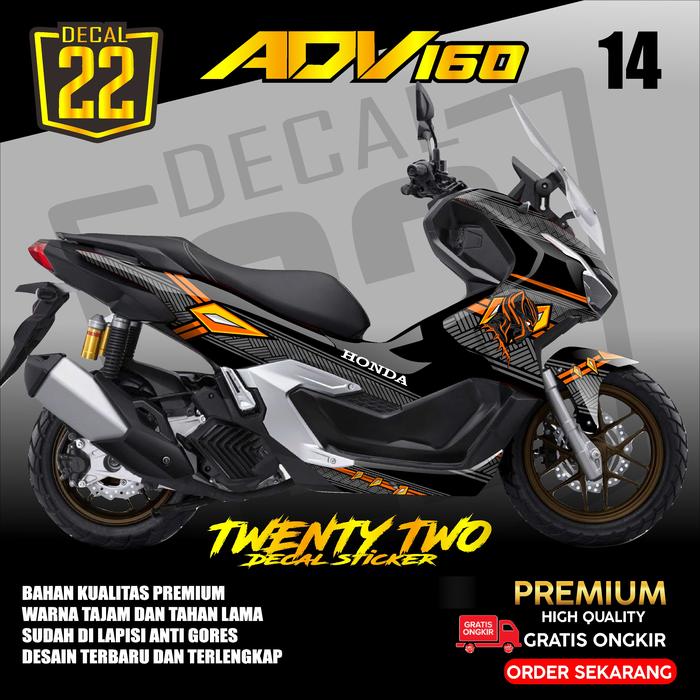 Jual DECAL STIKER FULLBODY MOTOR HONDA ADV 160 KODE 14 - Merah - Kab ...