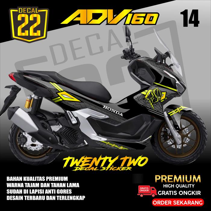Jual DECAL STIKER FULLBODY MOTOR HONDA ADV 160 KODE 14 - Merah - Kab ...