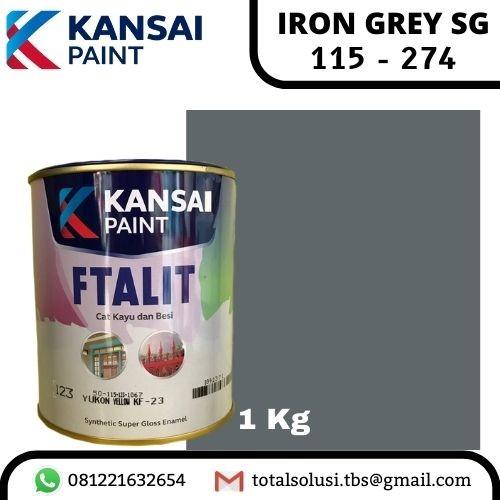 Jual Cat Besi dan Kayu FTALIT Gloss ukuran 1KG Iron Grey Semi Gloss ...