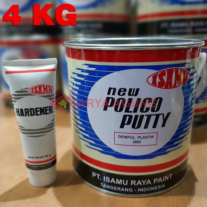 Jual Dempul ISAMU Polico Putty 4 KG / Dempul Plastik Besi Kayu Fiber ...