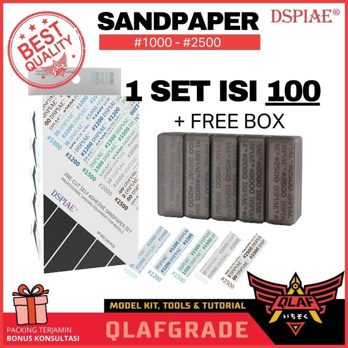 Jual SANDPAPER SET grit 1000-2500 isi 100 kertas amplas sand paper ...