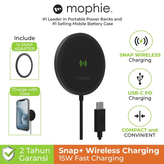 Promo Mophie Snap+ Fast Wireless Charger 15W Magsafe Charging Cicil 0% ...
