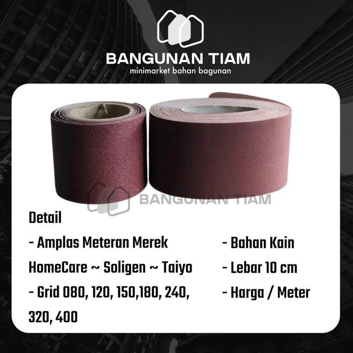 Jual AMPLAS KASAR HALUS TEMBOK, KAYU, BESI ROLL METERAN GRIT LENGKAP ...