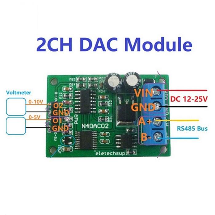 Jual Modul N4DAC02 RS485 to Voltage Analog Converter DAC PWM 2 Ch Modbus - Kota Surabaya ...