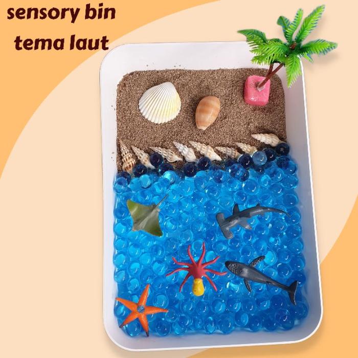 Jual SENSORY BIN TEMA LAUT sensory play sensoryplay laut world ...
