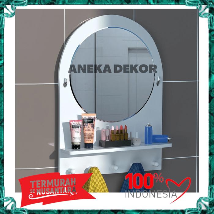 Promo Rak Rack Gantungan Kaca Tempat Cermin Bulat Dinding Kamar Mandi ...