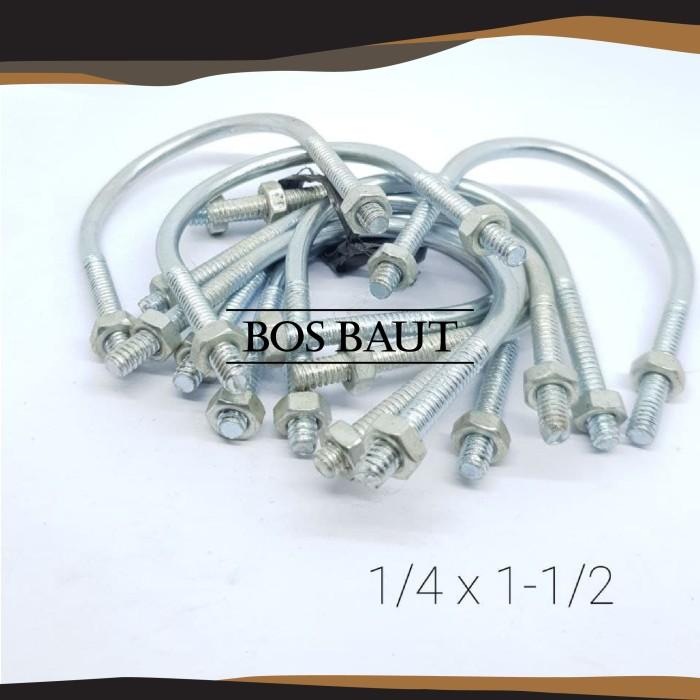 Jual Baut U - U Bolt Galvanis 1/4" x 1-1/2" - Kota Surabaya - Bos Baut ...