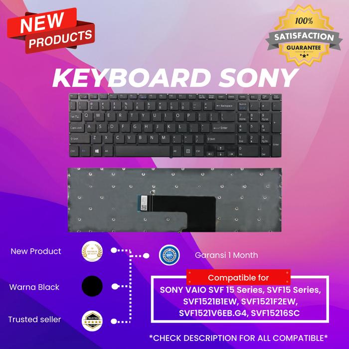 Jual Keyboard Laptop SONY SVF15 VAIO Fit 15, Fit 15E FIT15 - Kota ...