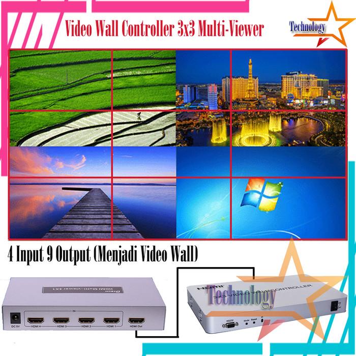 Jual Video Wall Controller 3x3 Multi-Viewer 4 In Jadi 1 Gambar Untuk 9 ...