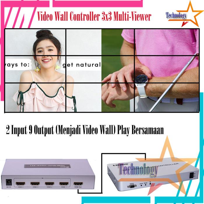 Jual 3x3 Video Wall Controller Multi-Viewer 4 In U/ 9 TV (Tampil ...