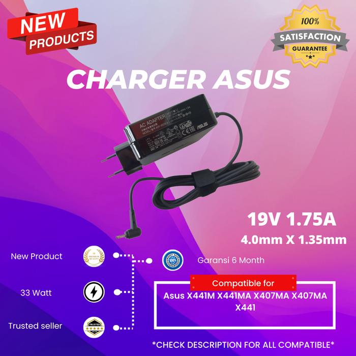 Jual ORIGINAL Adaptor Charger Laptop Asus X441M X441MA X407MA X44119v 1 ...