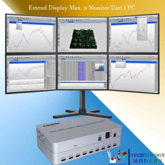 Jual Multiple Monitor Display USB 3.0 Multi-View Extended Up 9 Monitor ...