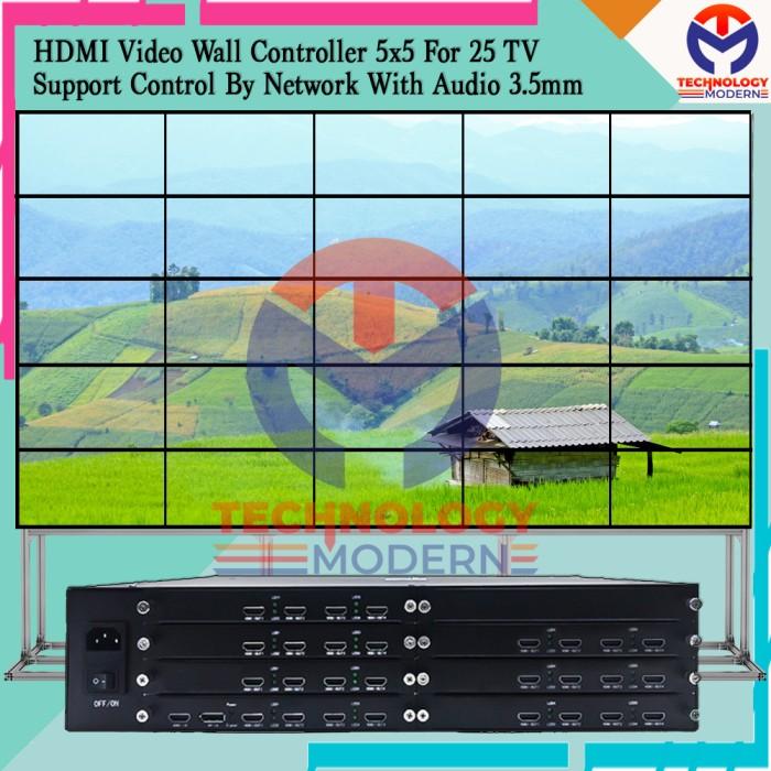 Jual 4K HDMI Video Wall Controller 5x5 Untuk 25 TV Support Audio 3.5mm ...