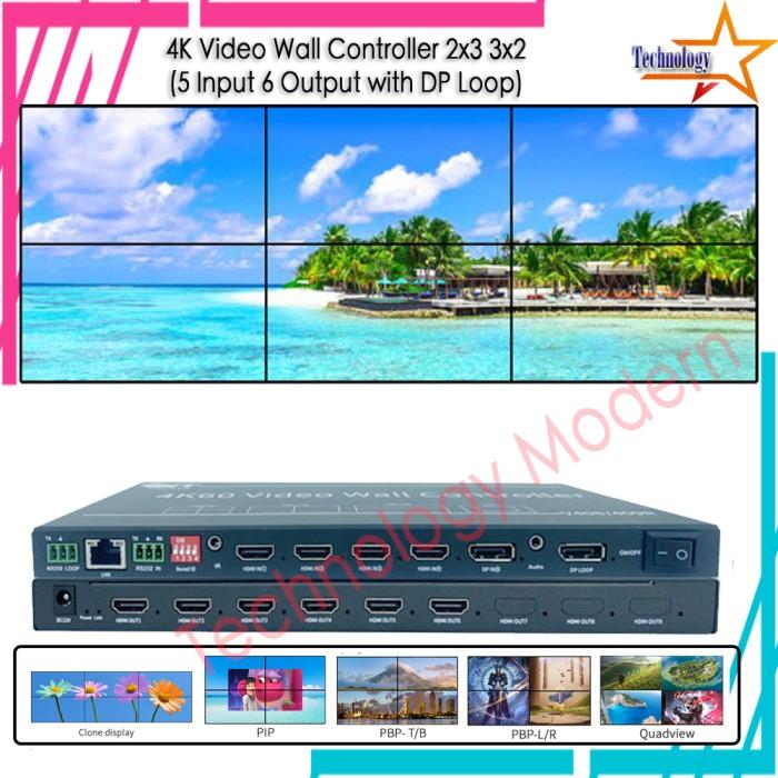 Jual HDMI Video Wall Controller 3x2 2x3 Multiviewer (5 In 6 Out) with ...