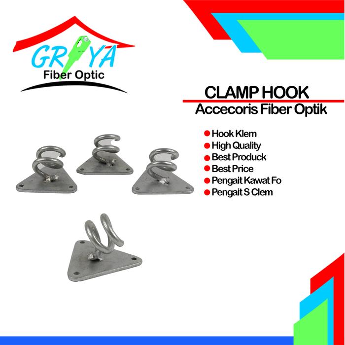 Promo Hook S Clamp klem Hook Pengait kabel fiber optik Aksesoris Fiber ...