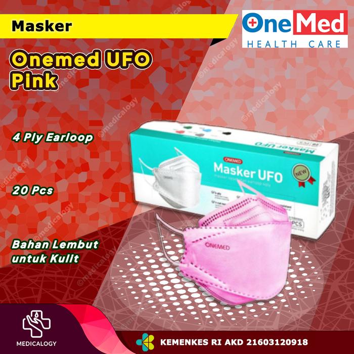 Jual Onemed Masker Medis UFO Isi 20 Pcs Pink - Kota Makassar ...