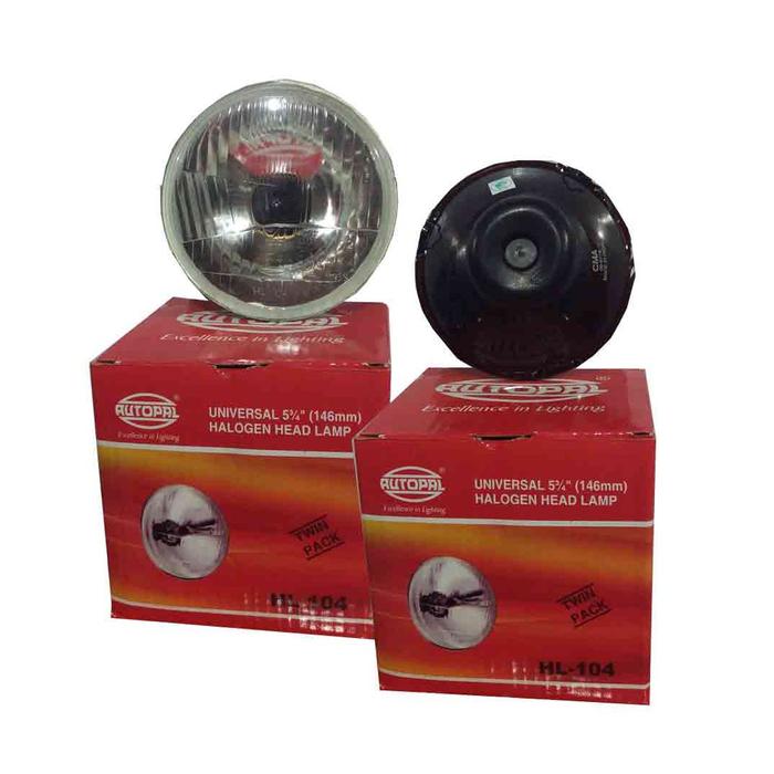 Jual Lampu Motor Variasi 5 inch Headlamp reflektor kaca Autopal H4 anti ...