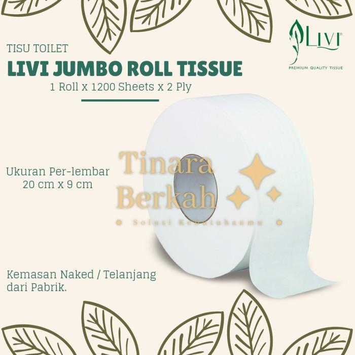Jual Tissue LIVI Eco Jumbo Roll Toilet JRT 1200 Sheet / Tisu Rolls ...