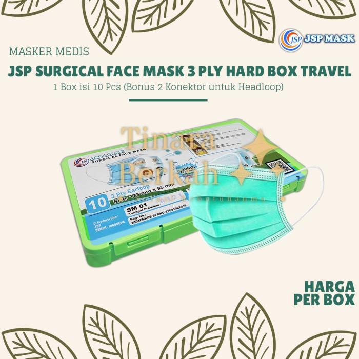 Jual Masker Medis JSP Surgical Mask 3 Ply Kemasan Hard Box isi 10 ...