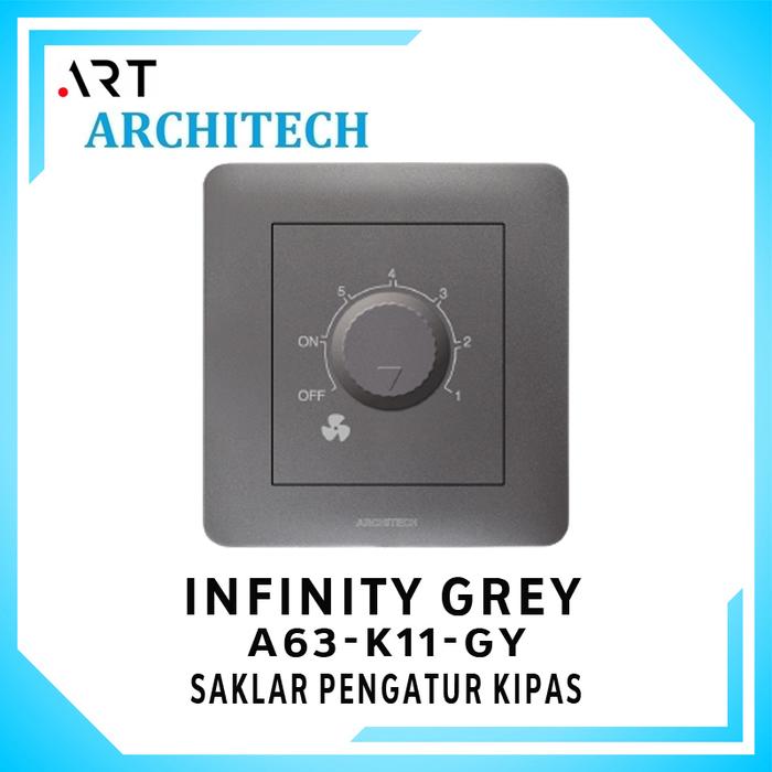 Jual CONTROL FAN / SAKLAR KIPAS ARCHITECH INFINITY A63-K11 GREY SERIES ...