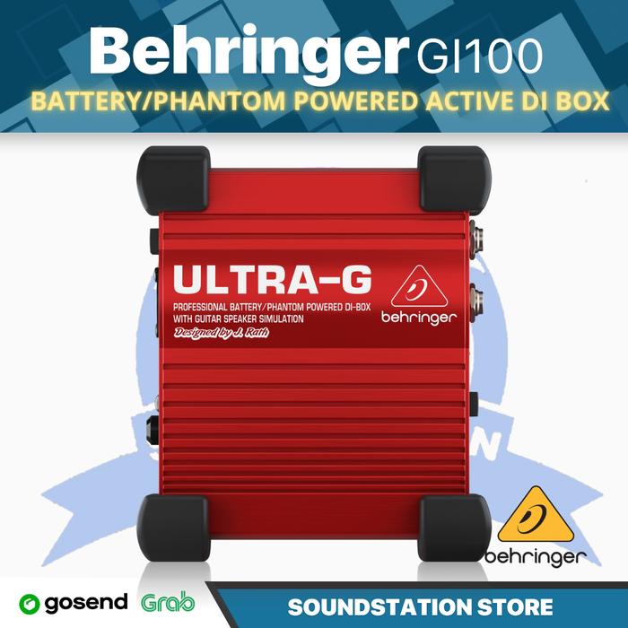Promo Behringer GI100 Active DI Box with Battery/Phantom Powered Cicil ...