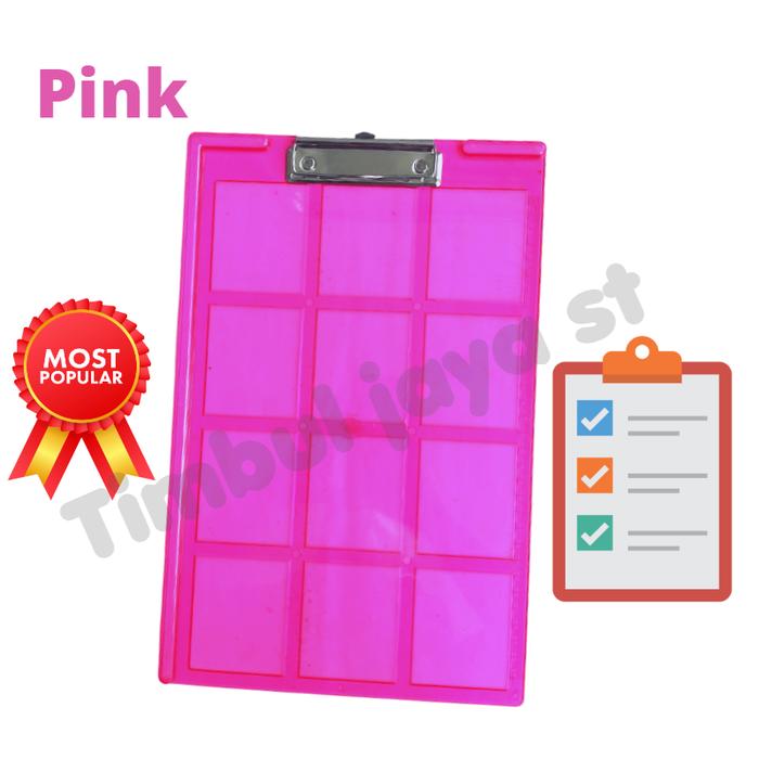 Jual Clipboard Papan jalan ujian transparan doff kayu 6688 ukuran F4 ...