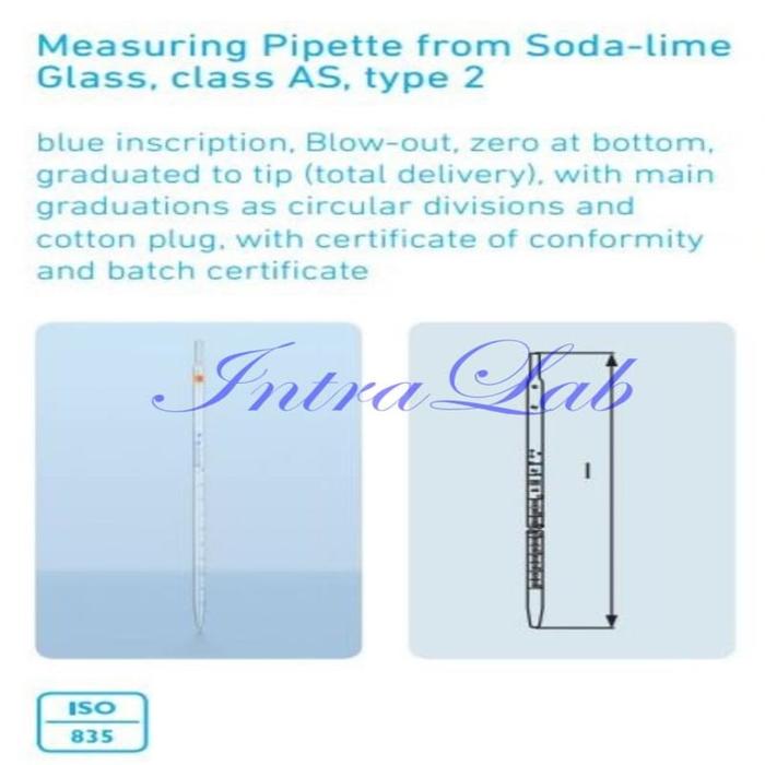 Jual Measuring Pipette Total Delivery Type3 05mL 233490609 Duran ...
