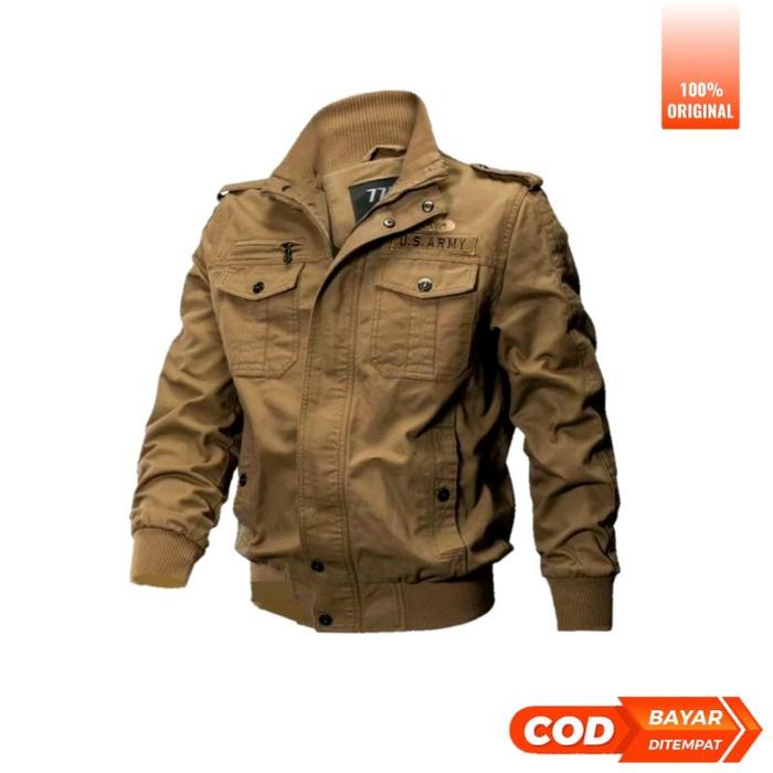Jual Jaket Bomber Tactical Army Pria Tebal / Jaket Parka Military Us ...