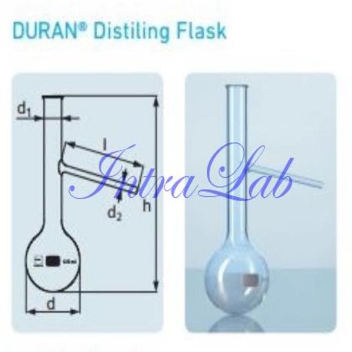 Jual DESTILING FLASK 250ml / Tabung Destilasi 2124336 Duran IntraLab ...