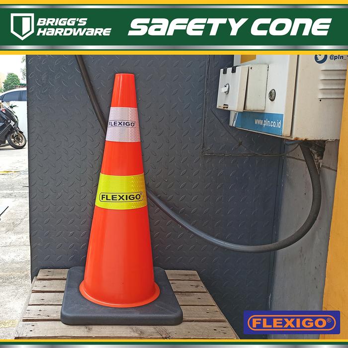 Jual Safety Traffic Cone 70 cm Kerucut Lalu Lintas 2.4 Kg PVC Rubber ...