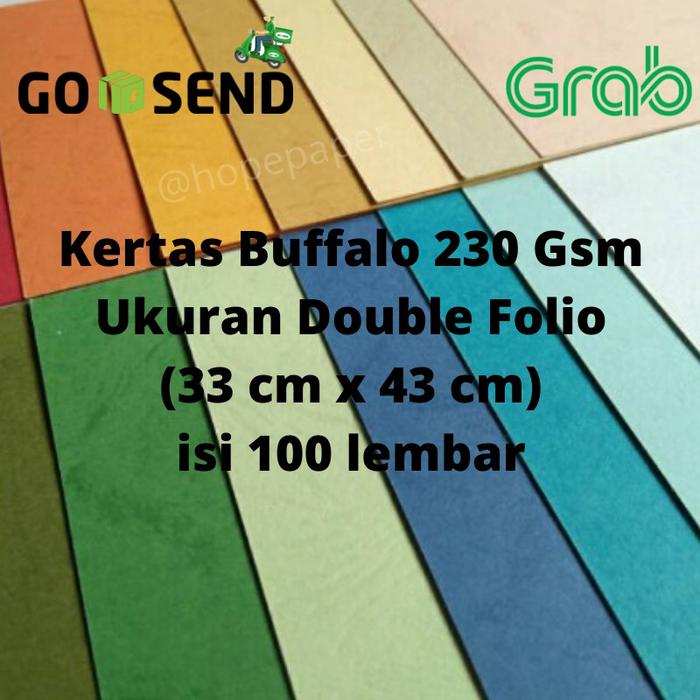 Jual Kertas Buffalo Double Folio 230 Gsm - isi 100 lembar / Kertas ...