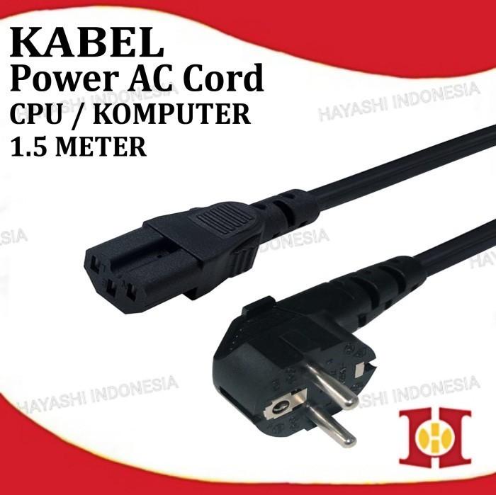 Jual Kabel Power AC Cord Listrik Komputer PC CPU Desktop Cable 3 Lubang ...