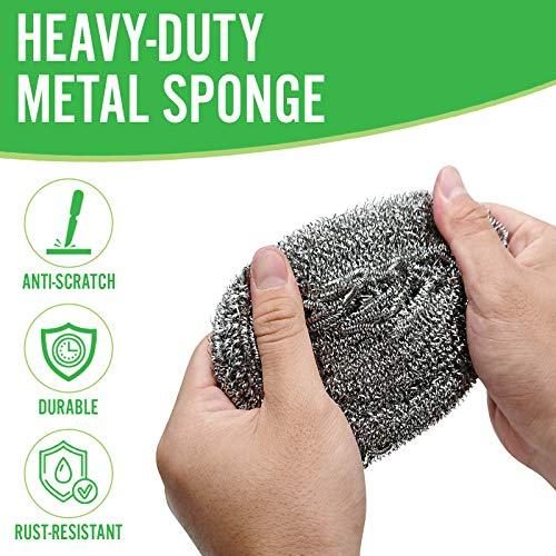 Jual 6 Pack Stainless Steel Scourer, Steel Wool Scouring Pads Di Seller ...