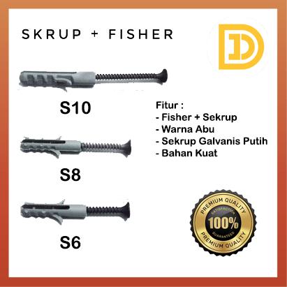 Jual Fisher S6 S8 S10 Sekrup Skrup Baut Dinding Gypsum Tembok Murah Kuat - S6 - Kab. Tangerang ...
