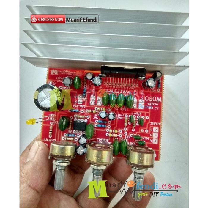 Jual Populer KIT Power Amplifier SOUNDTONE TDA7388 200W 4x50w DC 12v ...