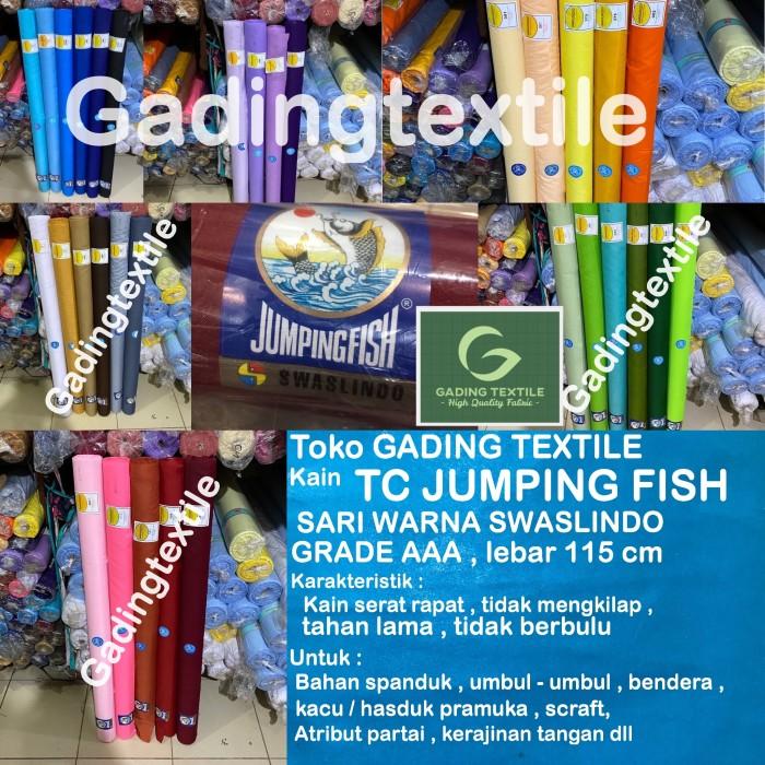 Jual Kain spanduk bendera umbul tetoron JUMPING FISH LB 115 cm per roll ...