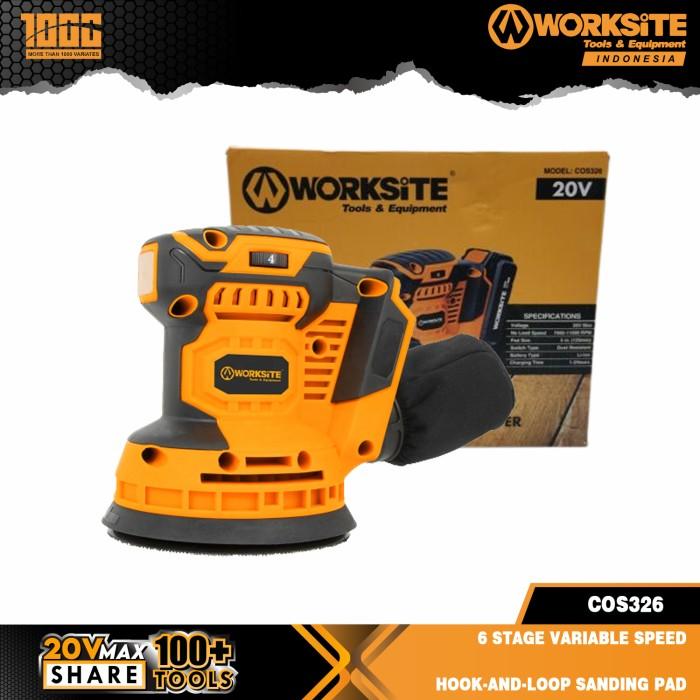 Jual WORKSITE Cordless Random Orbital Sander (5") Mesin Amplas 20V ...