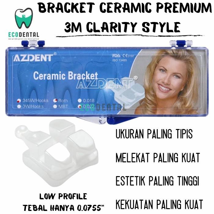 Jual Bracket Transparan Mini Ceramic Behel Keramik Bening Orthodontic ...