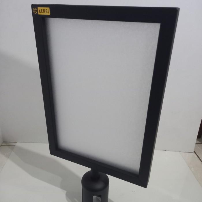 Jual Sign Board FRAME DISPLAY A4 Potrait Signage Hitam papan tiang ...