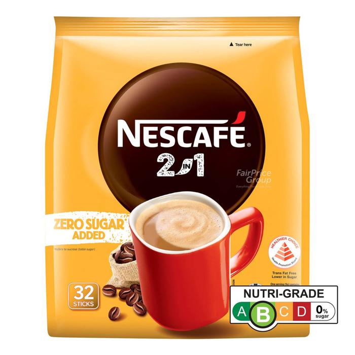 Jual Nescafe 2 in 1 Instant Coffee - Original (Zero Sugar Added) 32 x ...