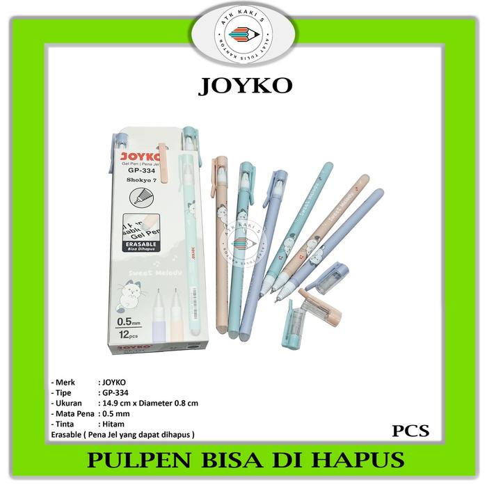 Jual JOYKO - Erasable Gel Pen 334 - Pulpen Yang Bisa di Hapus - Hitam ...