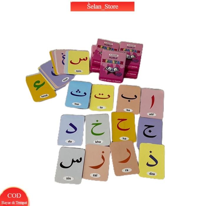 Jual Flash Card Edukasi Anak Mengenal Huruf HIJAIYAH / flash card ...