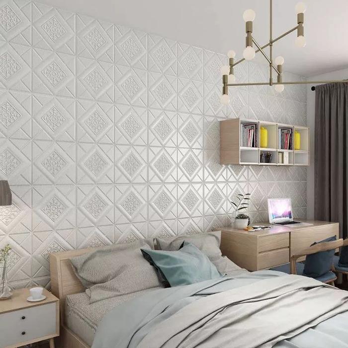 Jual 3D-Foam Dinding Plafon Atap Wallpaper Anti Lembab Embossed 3-mm, 4 ...