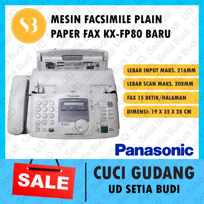 Jual Mesin Facsimile Kertas Hvs / Plain Paper Fax Panasonic Kx-fp80 Di Seller Rosaria ...