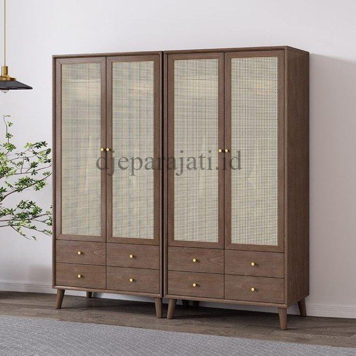 Jual Lemari Pakaian Kayu Jati Rotan - Wardrobe Teak Wood - Kab. Jepara ...